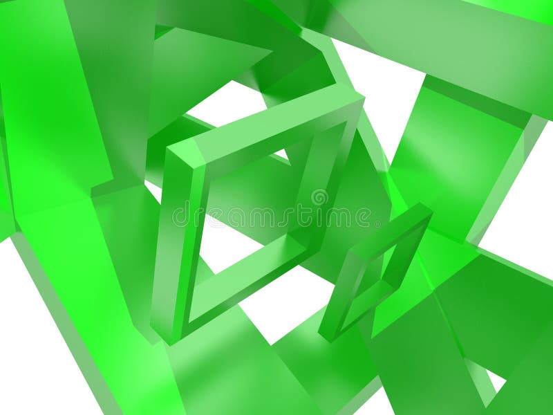 Geometry Composition in Green Stock Illustration - Illustration of ...