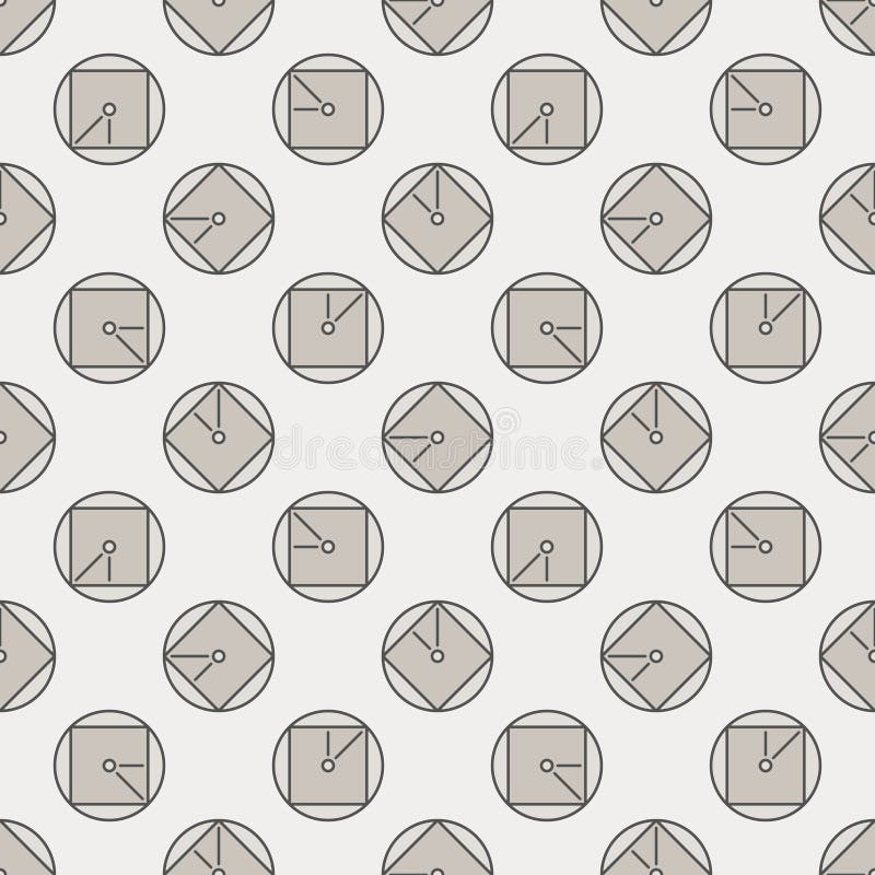 Geometry Concept Colored Seamless Pattern. Vector Science Modern ...