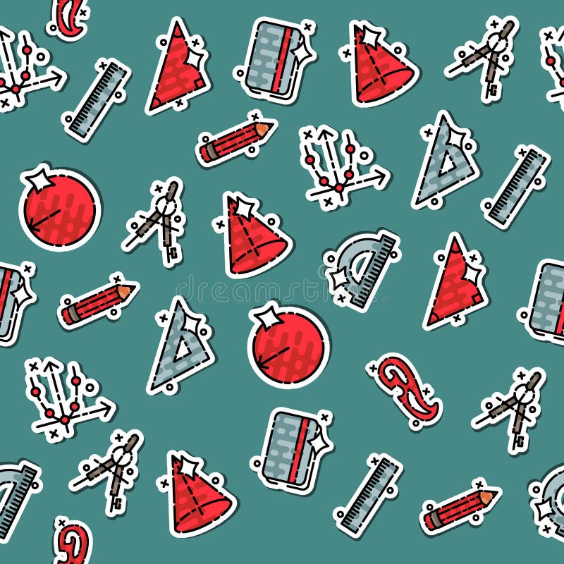 Geometry Concept Icons Pattern Stock Vector - Illustration of geometry ...