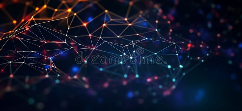 Geometry of Connectivity Polygonal Design with Lines, Dots Epitomizing ...