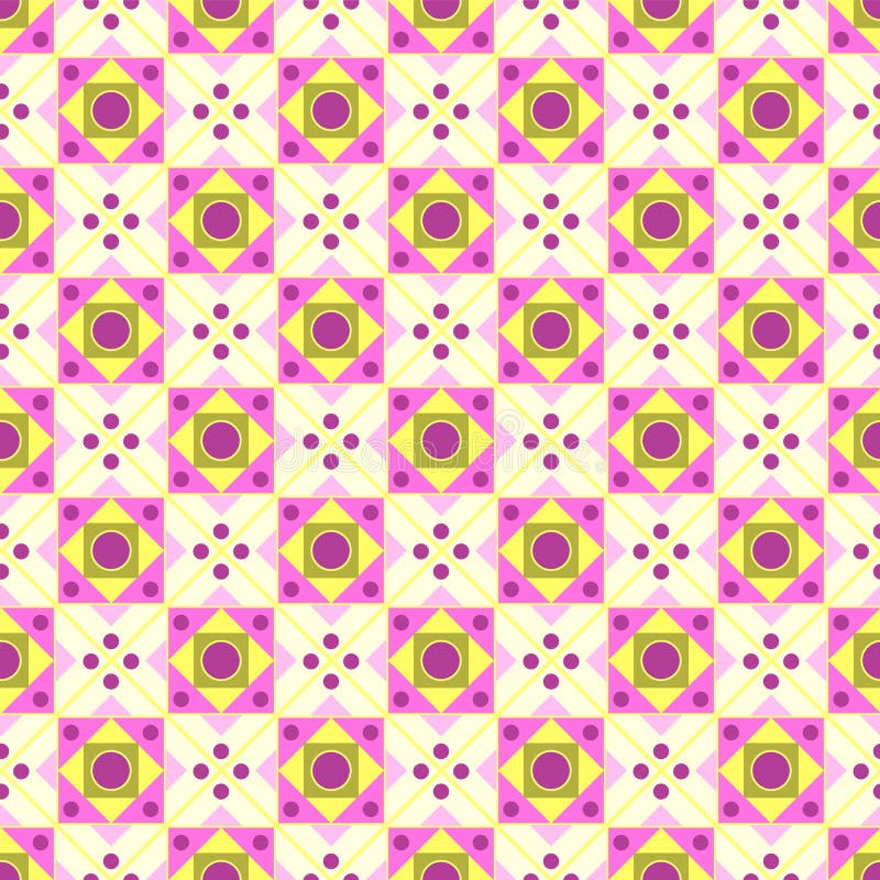 Geometry Cute Seamless Pattern Stock Vector - Illustration of pattern ...