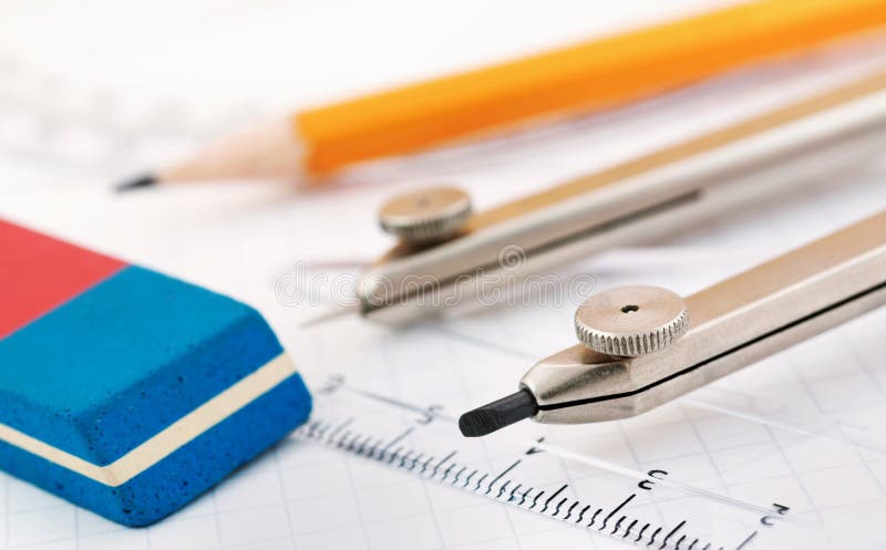 Geometry Equipment Close Up Stock Photo - Image of tools, compass: 30836980