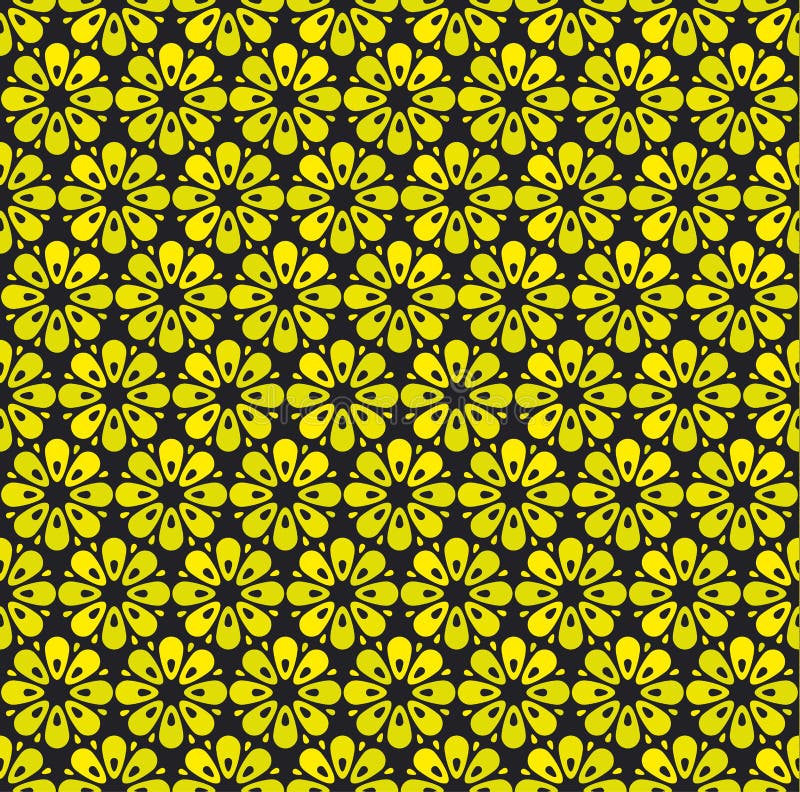 Geometry Flowers Seamless Pattern. Stock Vector - Illustration of ...