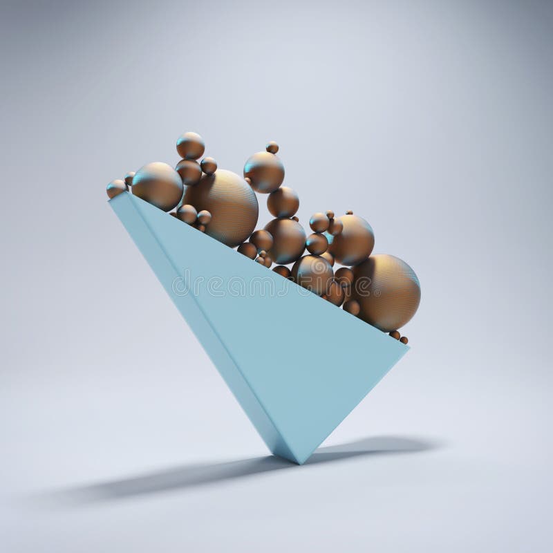 Primitive Shapes Standing in Balance Stock Illustration - Illustration ...