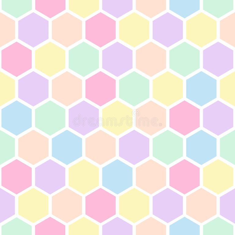 Geometry Hexagon Cells Seamless Pattern Vector. Stock Illustration ...