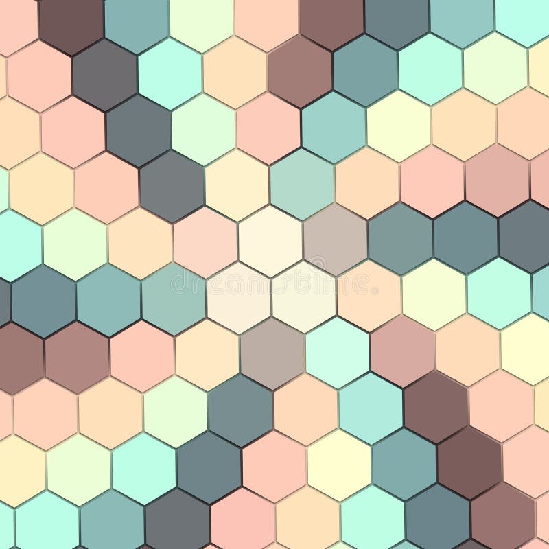 Geometry Hexagon Wall Texture Background Multicolor Honeycomb Pattern ...