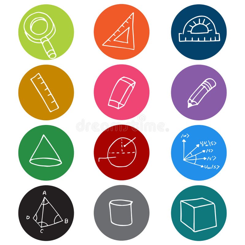 Geometry Icon Symbols stock vector. Illustration of button - 41425413