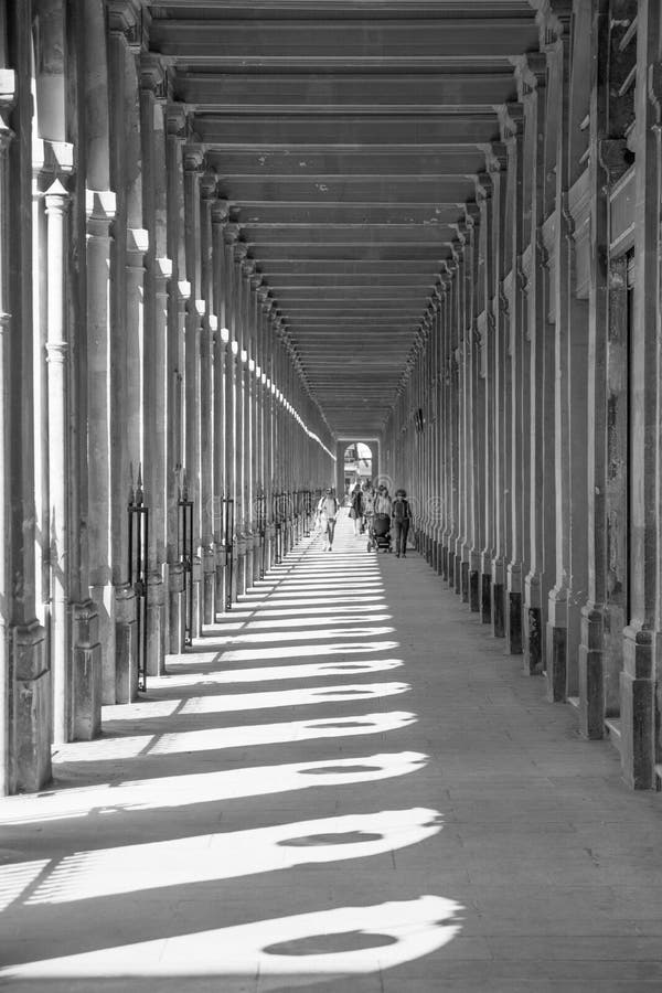 Geometry of light in Paris stock photo. Image of perspective - 168429798