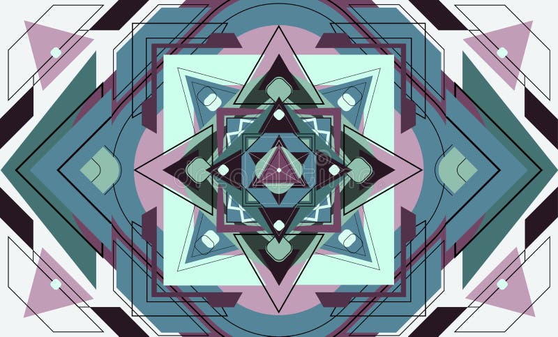 Mandala Blue Wallpaper Line Drawing Stock Illustrations – 846 Mandala ...