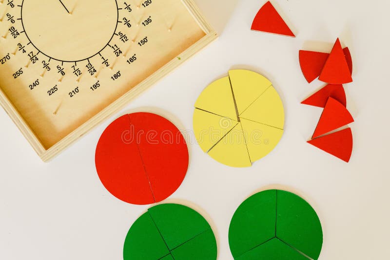 Geometry and Mathematics Materials in a Montessori Classroom Stock ...