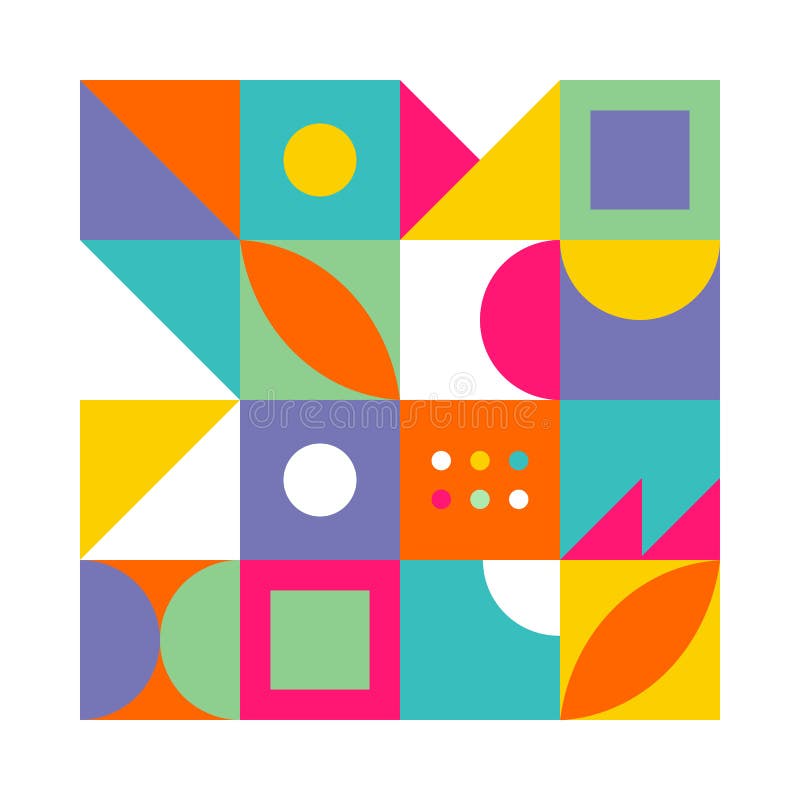 Geometry Minimalist with Shape and Colorful, Abstract Vector Pattern ...