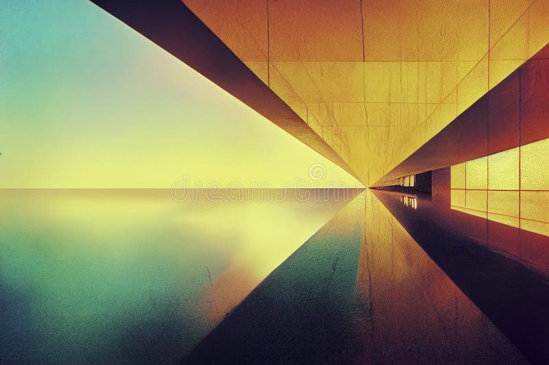 Geometry Minimalistic Artwork Poster with Simple Shape. Ai Generative ...