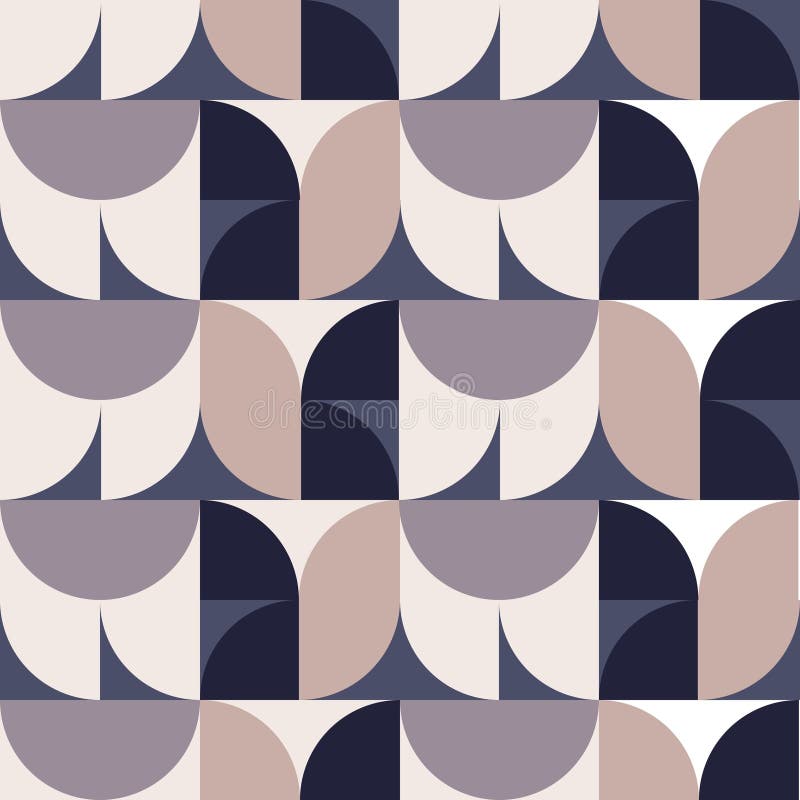 Geometry Abstract Semicircle Seamless Pattern Stock Illustration ...