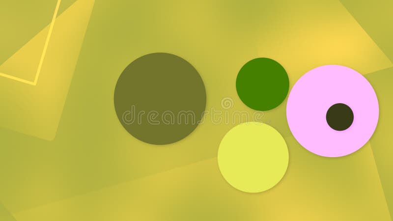Geometry Mix Background. Pastel Balls Over Minimal Squared Yellow ...