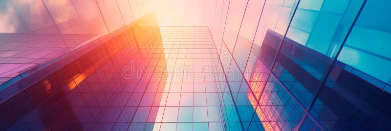 Geometry Modern Buildings and Structures with Gradients and Grainy ...