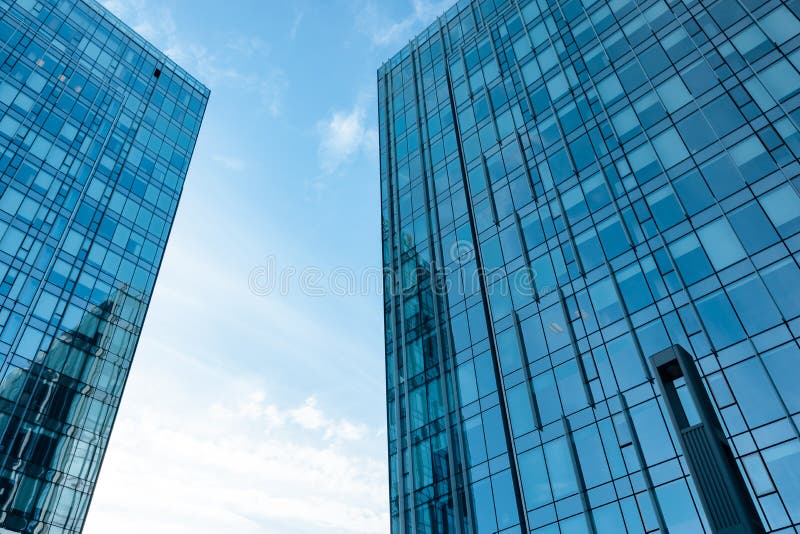 The Geometry of Modern Urban Architecture is Reflected in the Glass ...