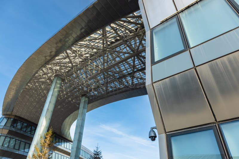 The Geometry of Modern Urban Architecture is Reflected in the Glass ...