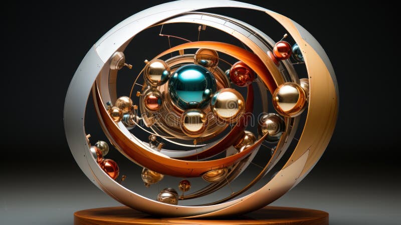 Geometry in Motion. Created with Generative AI Stock Illustration ...