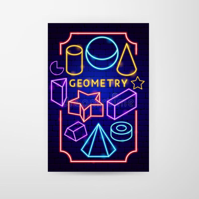 Geometry Neon Flyer stock vector. Illustration of icon - 237135918
