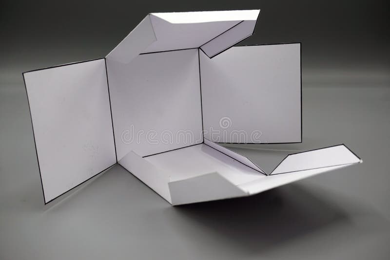 Geometry Net of Rectangular Cube. Stock Image - Image of unfolded ...