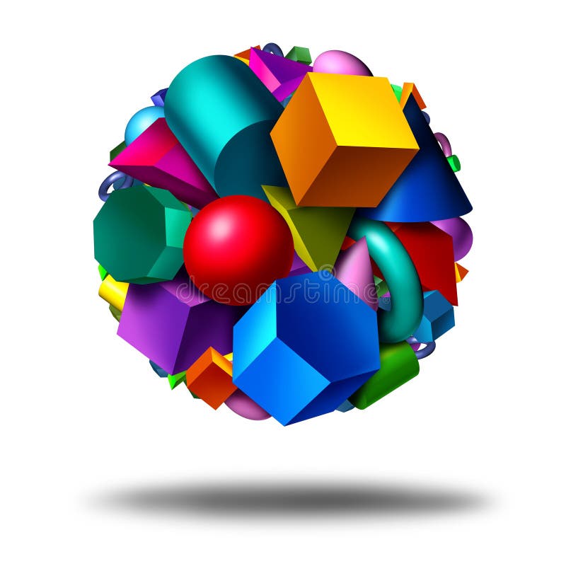 Geometry Objects Symbol stock illustration. Illustration of group ...