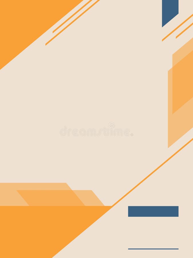 Geometry Orange Vector with Blue Accent Template Cover Stock Vector ...