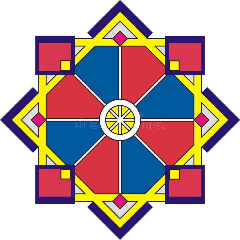 Geometry - Ornamental Rosette Stock Illustration - Illustration of ...