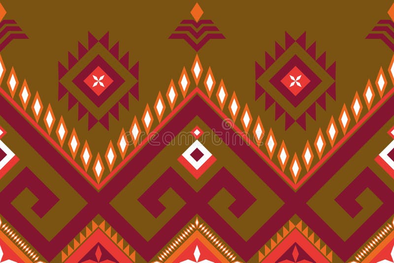 Geometry Pattern Needle Red and Orange Seamless Background, Casual ...