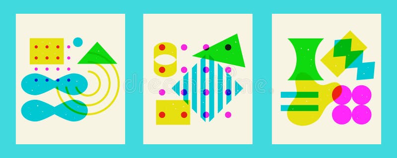 Geometry Print Collage. Abstract Geometric Set Stock Vector ... Geometry Print Collage. Abstract Geometric Set Stock Vector ...