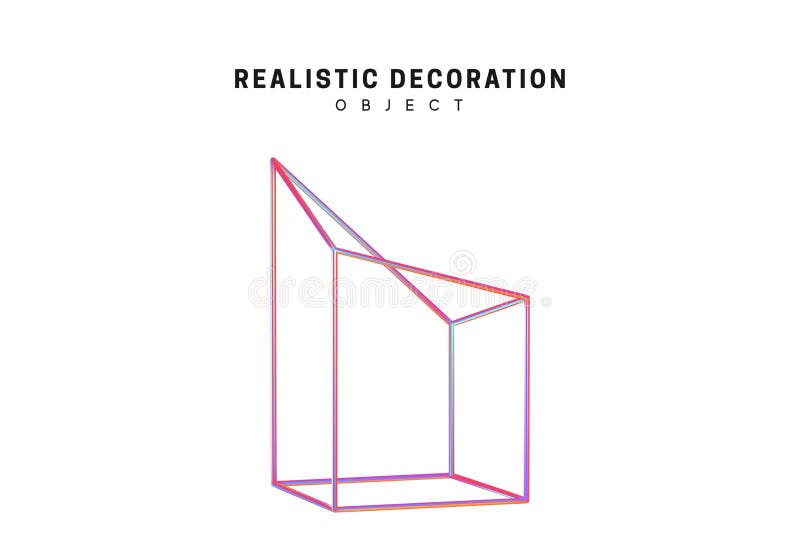 Geometry Realistic Shape 3d Objects with Gradient Holographic Color of ...