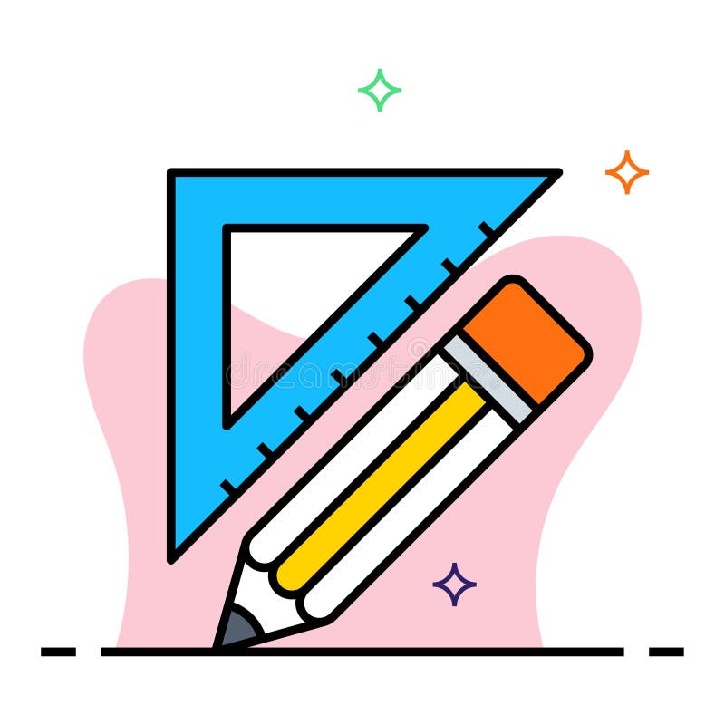 Geometry Reception Vector Color Line Icon Stock Vector - Illustration ...