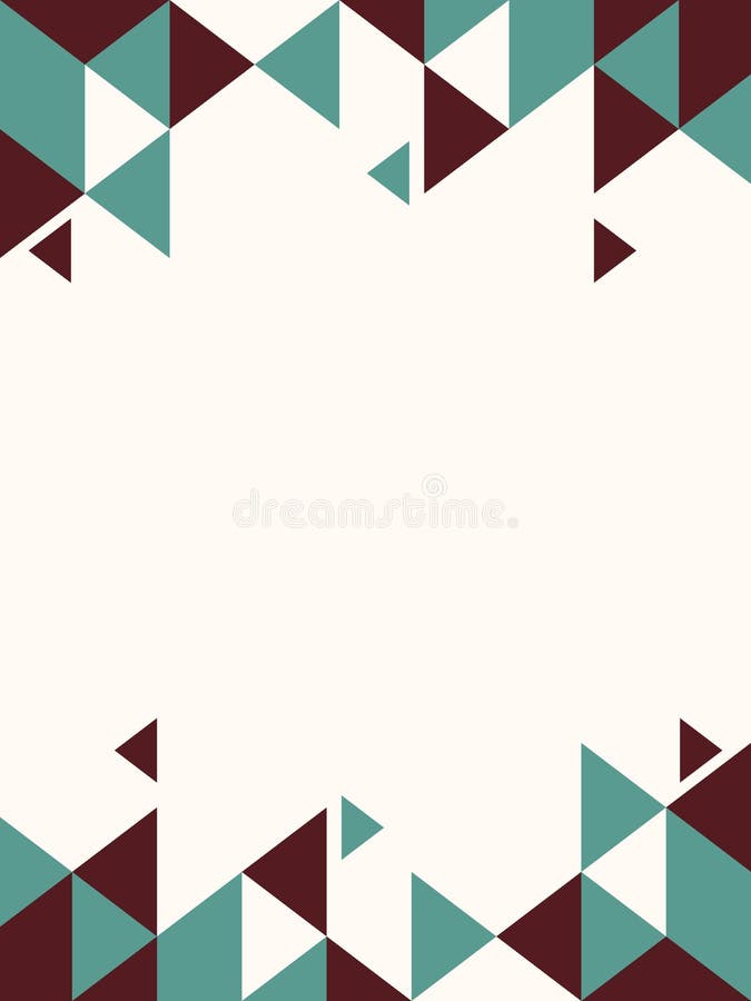 Geometry Red-brown and Green Triangle Vector Template Background Stock ...