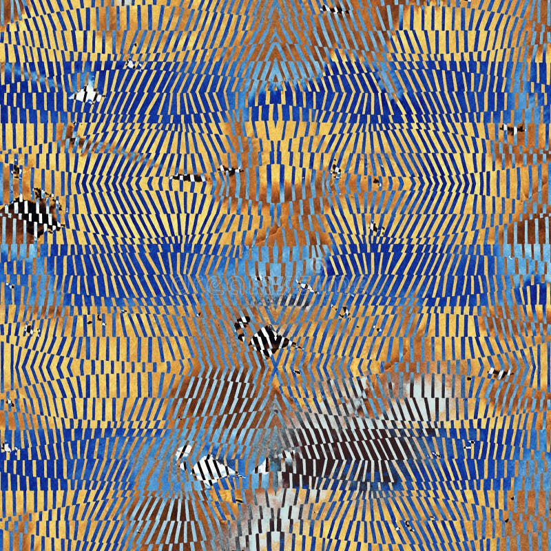 Geometry Repeat Pattern with Texture Background Stock Illustration ...