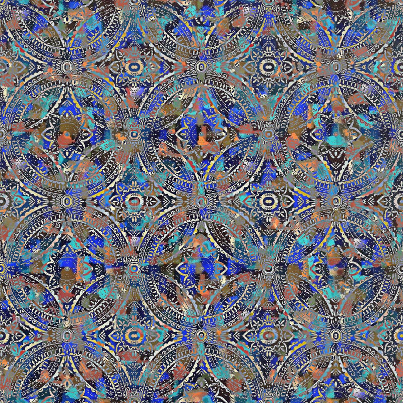 Geometry Repeat Pattern with Texture Background Stock Illustration ...