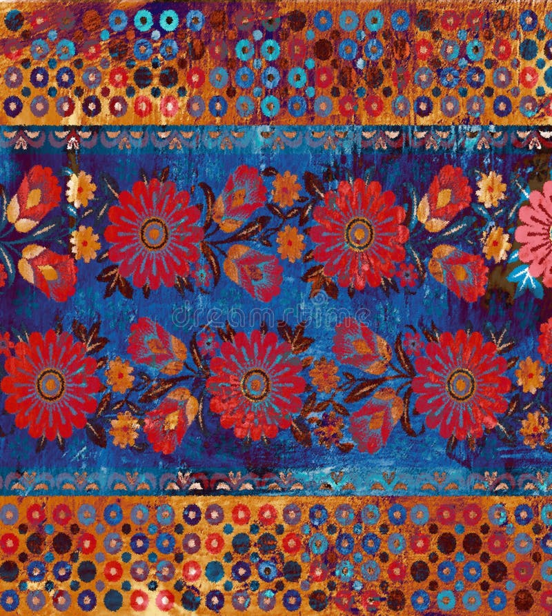 Geometry Repeat Pattern with Texture Background Stock Illustration ...