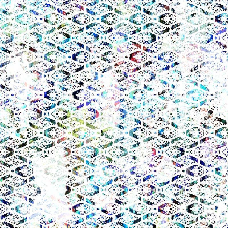 Geometry Repeat Pattern with Texture Background Stock Illustration ...