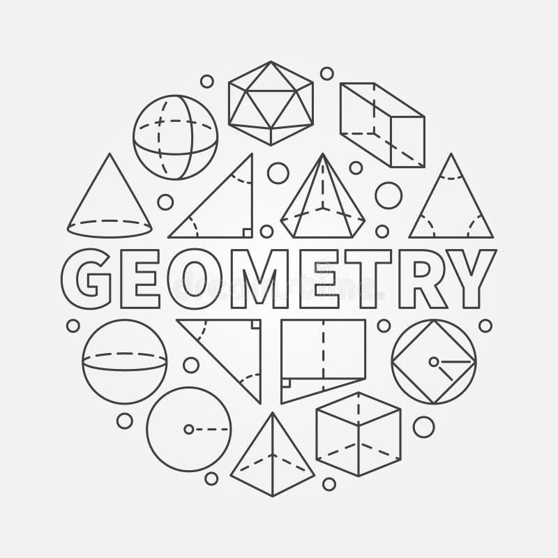 Geometry Round Illustration Stock Vector - Illustration of outline ...