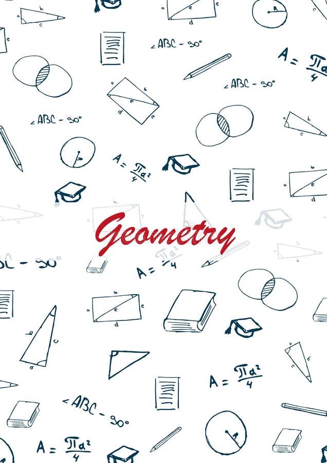 Geometry School Subject with Hand-draw Doodles. Education Banner ... Geometry School Subject with Hand-draw Doodles. Education Banner ...