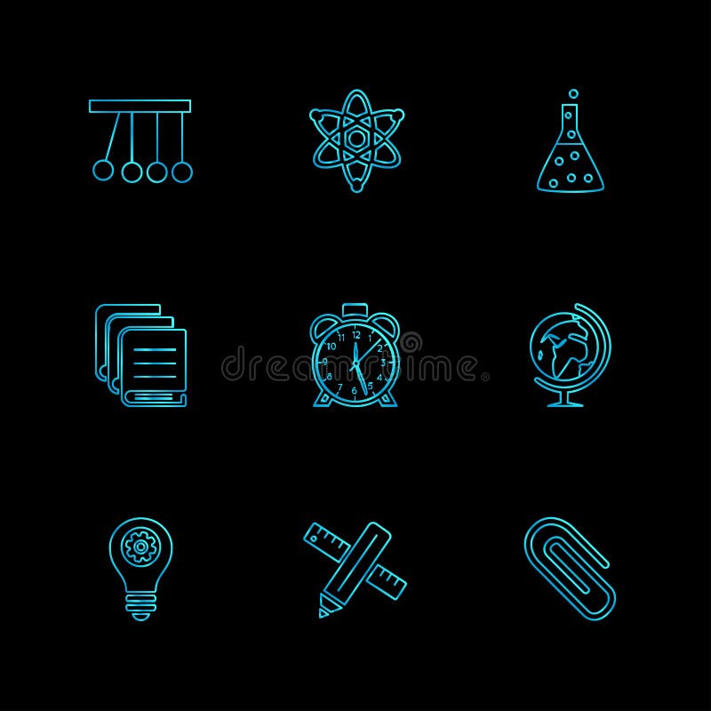 Geometry , Science , Education , Studies , Eps Icons Set Vector Stock ...