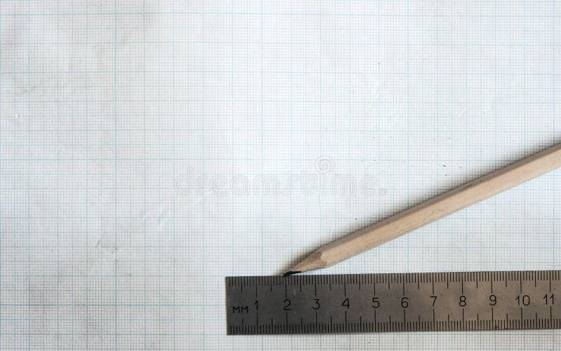 Geometry Set with Compass,pencil,ruler on Graph Paper Stock Image ...