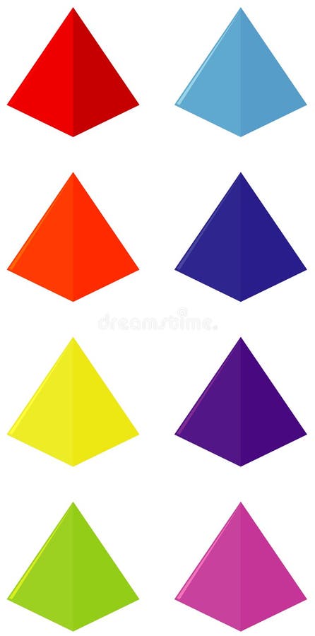 Geometry Shape of Triangle in Many Colors Stock Illustration ...