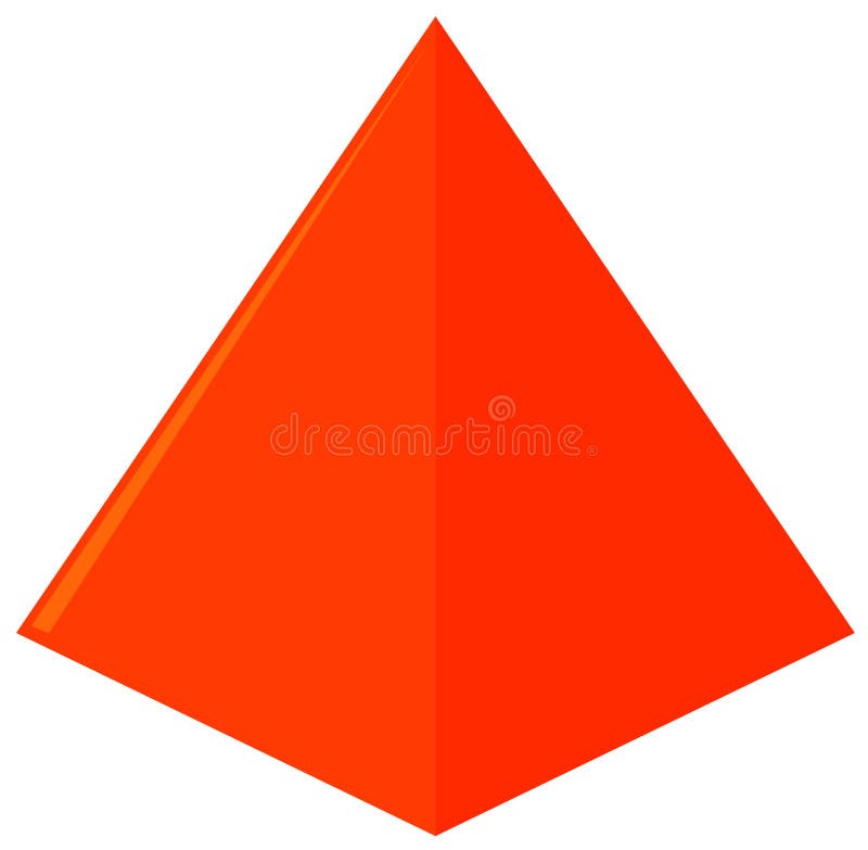Geometry Shape of Triangle in Orange Stock Illustration - Illustration ...