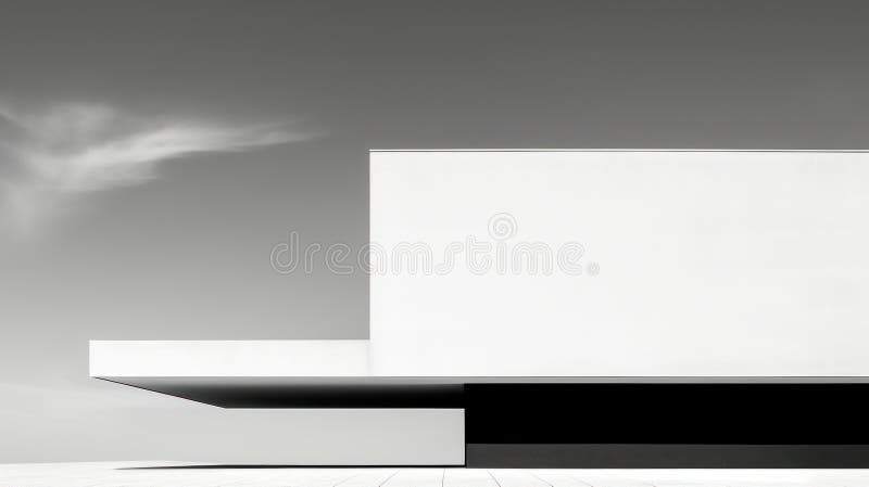 Geometry Sleek and Minimal Building Design Stock Illustration ...