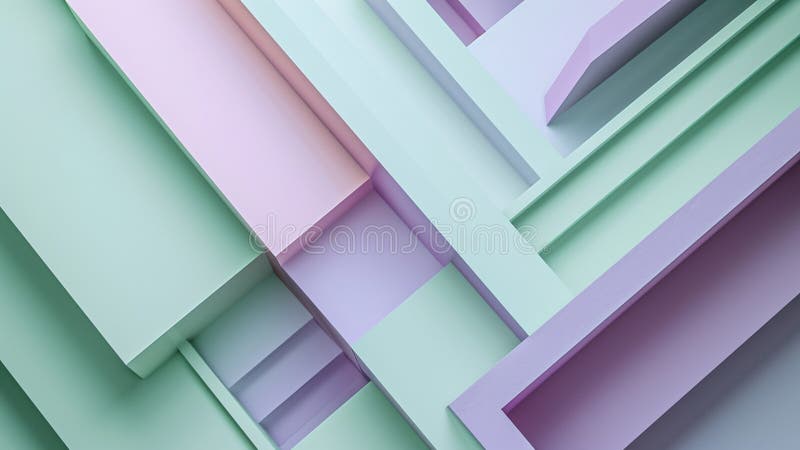 Geometry Soft Lavender and Mint Green Abstract Background Stock ...