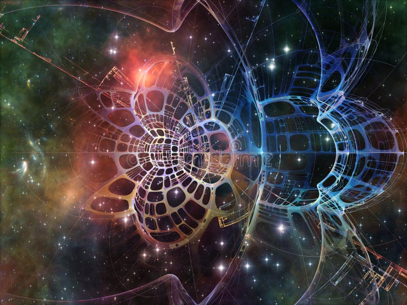 Geometry of Space stock illustration. Illustration of rendering - 154366435
