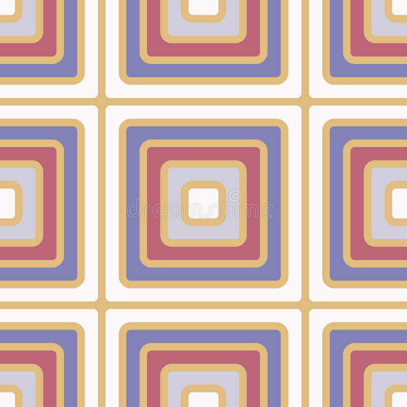 Geometry Square Vector Seamless Pattern Stock Vector - Illustration of ...