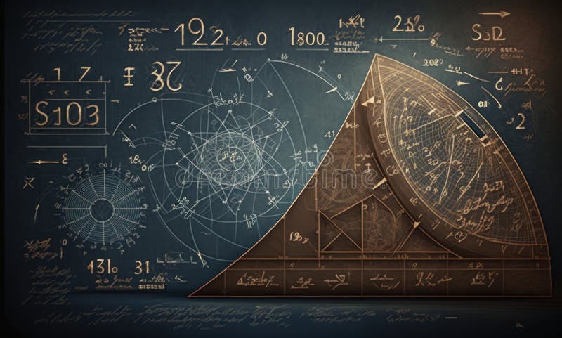 Geometry Style. Mathematical Formulas and Calculations. Beautiful ...