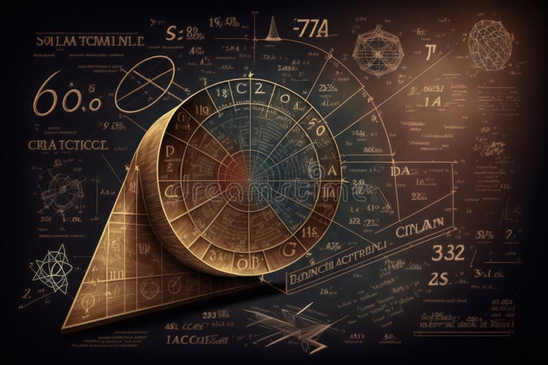 Geometry Style. Mathematical Formulas and Calculations. Beautiful ...