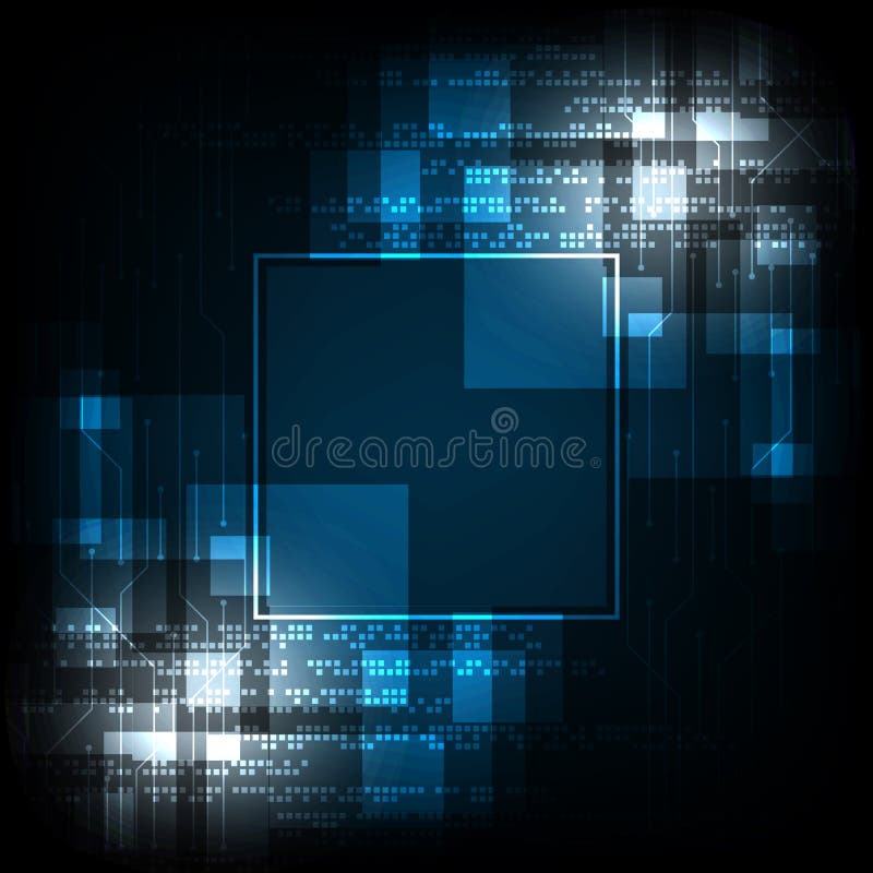 Geometry in Technology Concept on a Dark Blue Background. Stock Vector ...