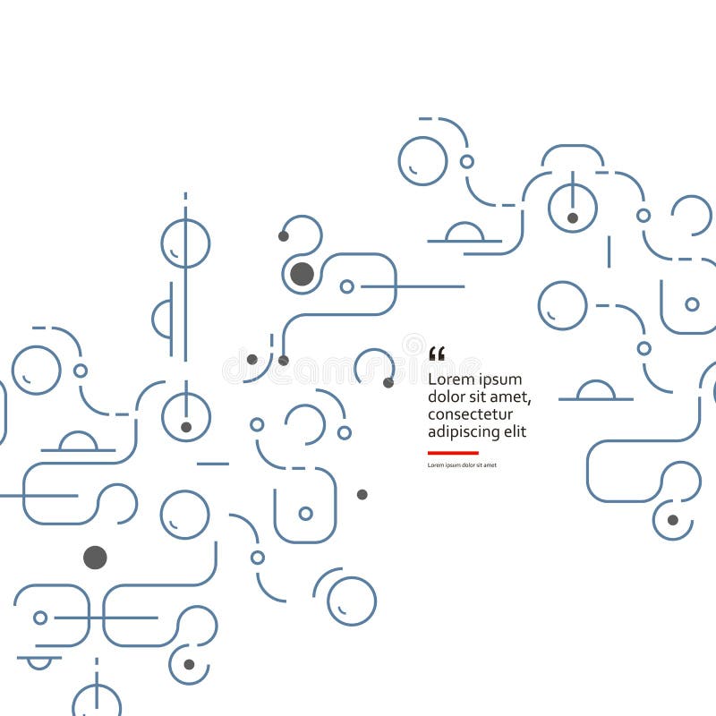 Geometry Technology Connect. Abstract Poster Design. Vector Objects ...